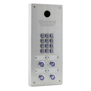 Four Button IP Intercom with color video camera KX-T918-4P-SIP-AV | Intercom Systems